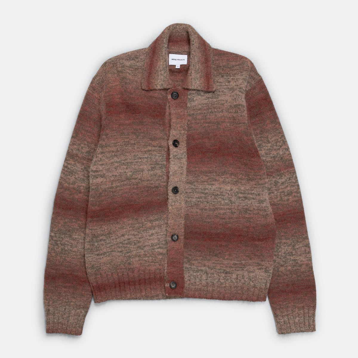 Norse Erik Space Dye Knit Jacket - Blood Orange | UP THERE