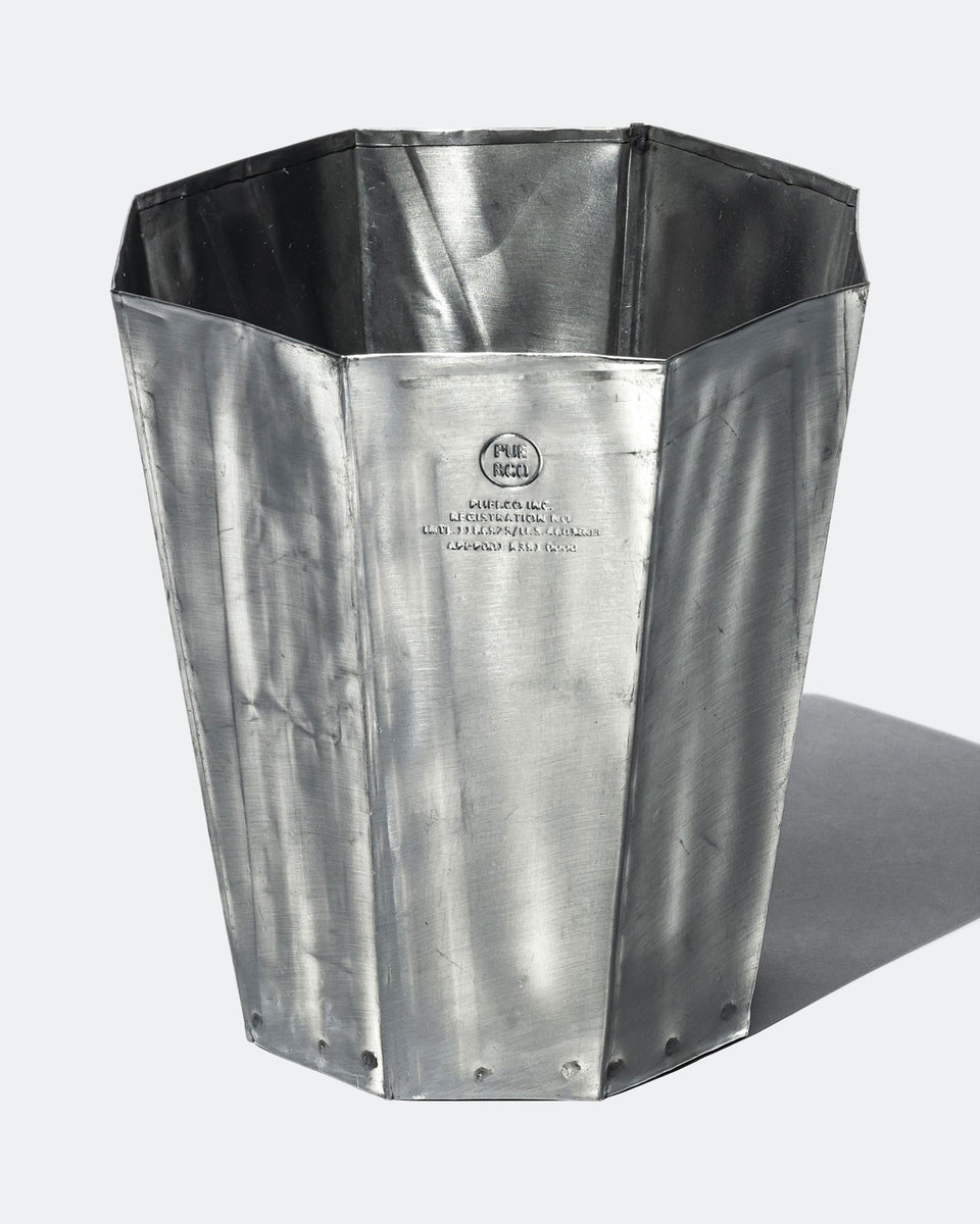 PUEBCO - Octagon Trash Can - Recycled Steel | UP THERE