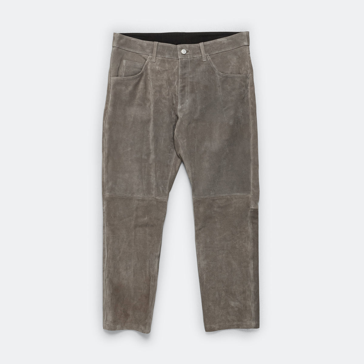 4SDesigns Leather Corduroy ERN Pant - Light Grey | UP THERE