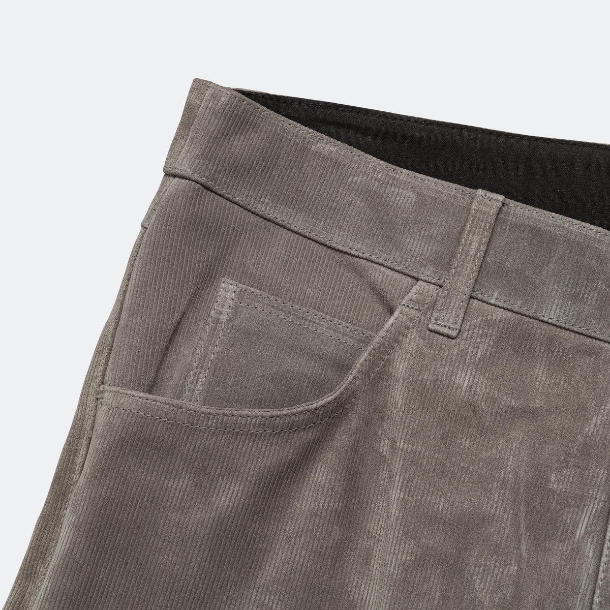 4SDesigns Leather Corduroy ERN Pant - Light Grey | UP THERE