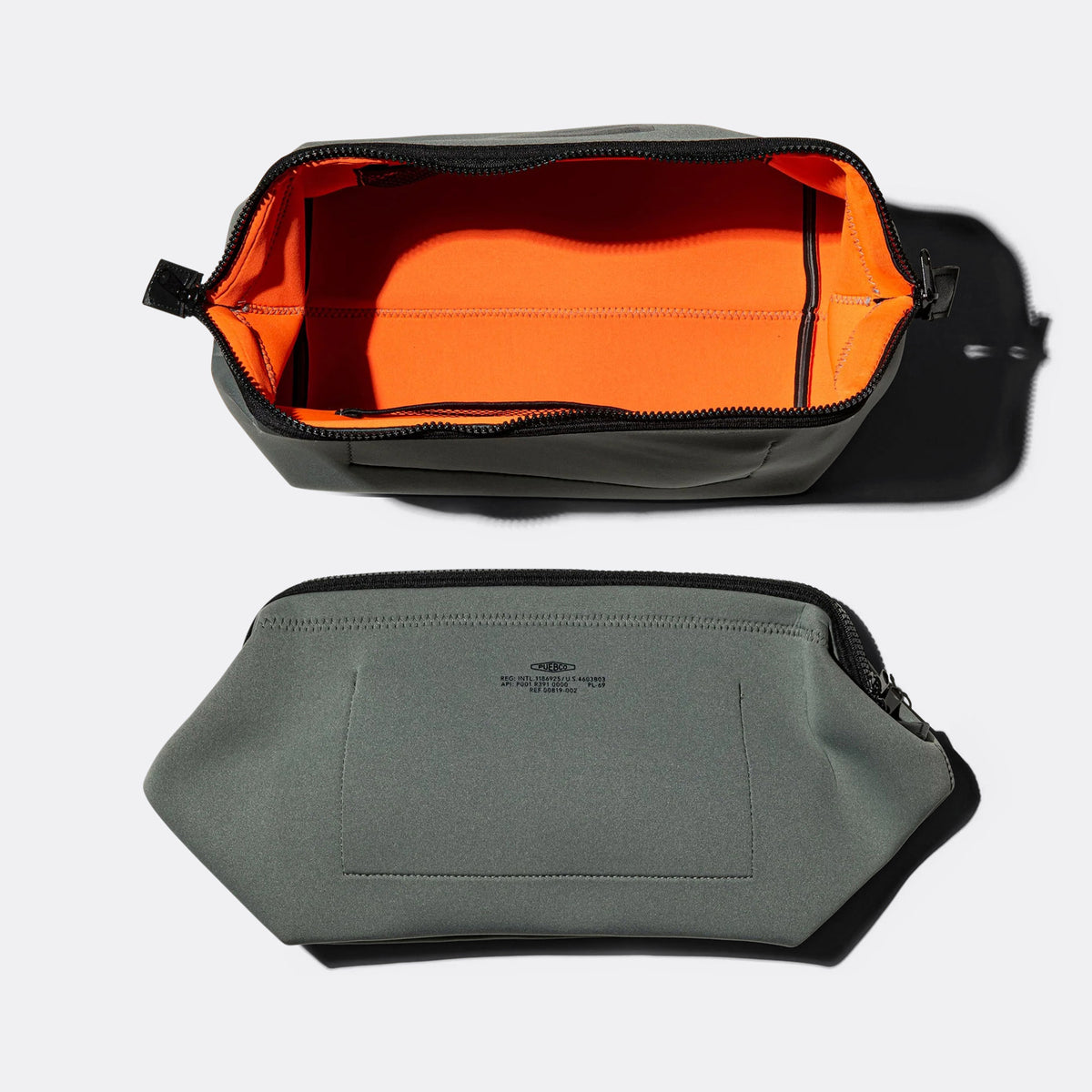 Wired Pouch - Light Grey/Orange | UP THERE