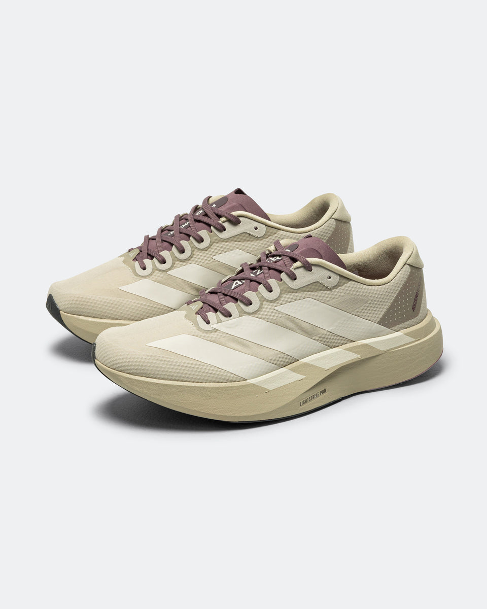 adidas - Womens Adizero Evo SL Woven x Hermanos Koumori - Putty Grey/A ...