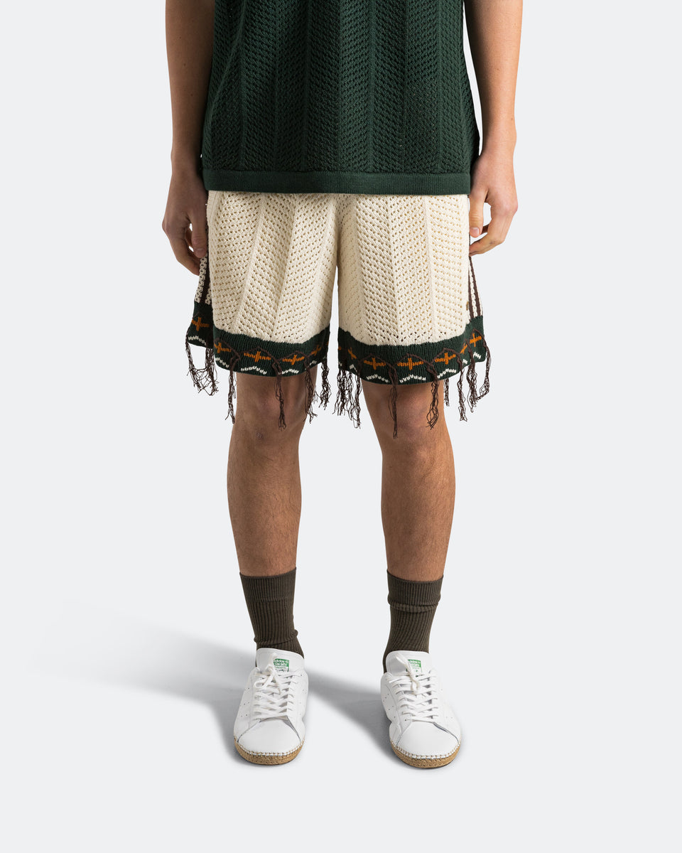 Knit Shorts by Edison Chen x CLOT - Cream White | UP THERE
