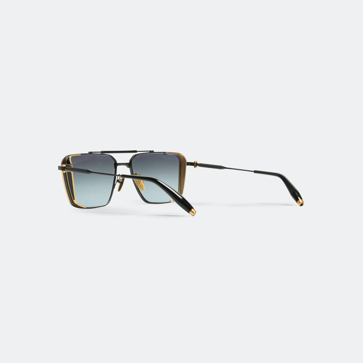 Akoni Hera Sunglasses - Matte Black/Yellow Gold-Dark Grey Lens | UP THERE