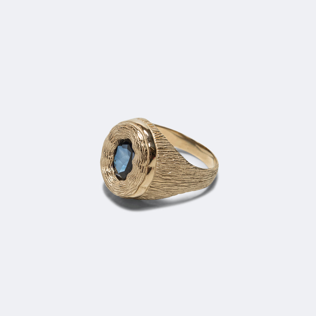 Bleue Burnham Mirror Ring - 9K Gold/Blue Sapphire | UP THERE