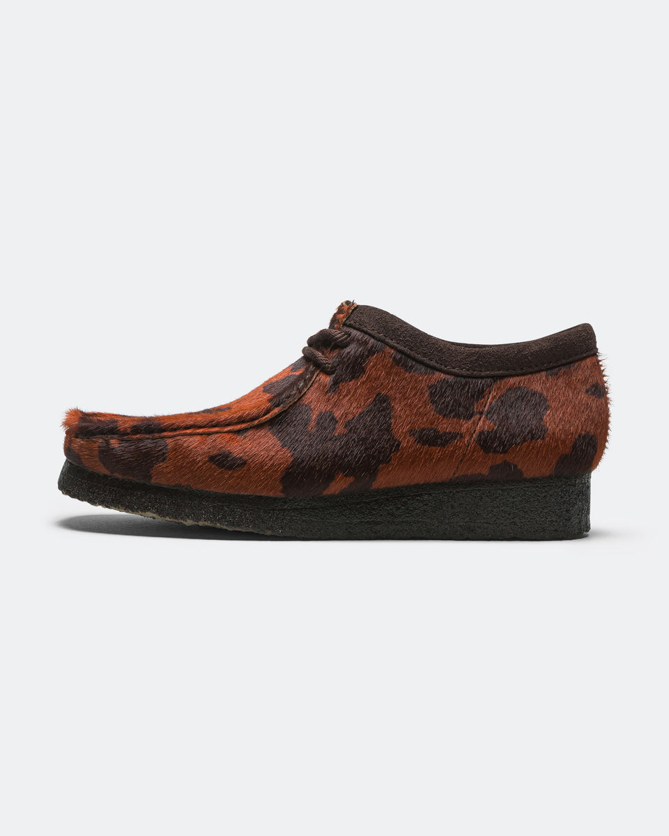 Clarks - Wallabee - Brown Cow Print | UP THERE