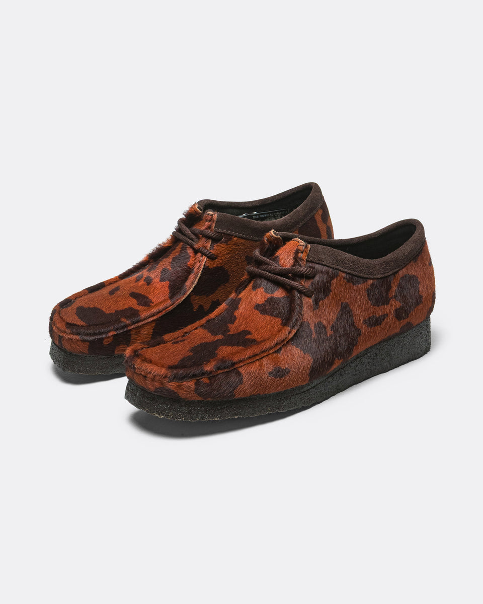 Clarks - Wallabee - Brown Cow Print | UP THERE