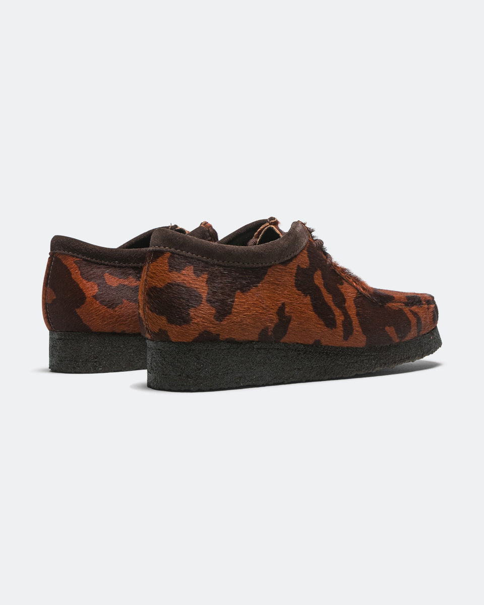 Clarks - Wallabee - Brown Cow Print | UP THERE