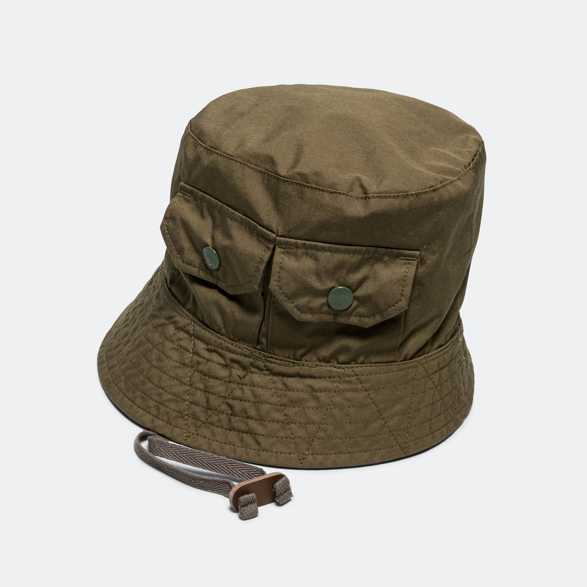 Explorer Hat - Olive Coated Cotton Cloth | UP THERE