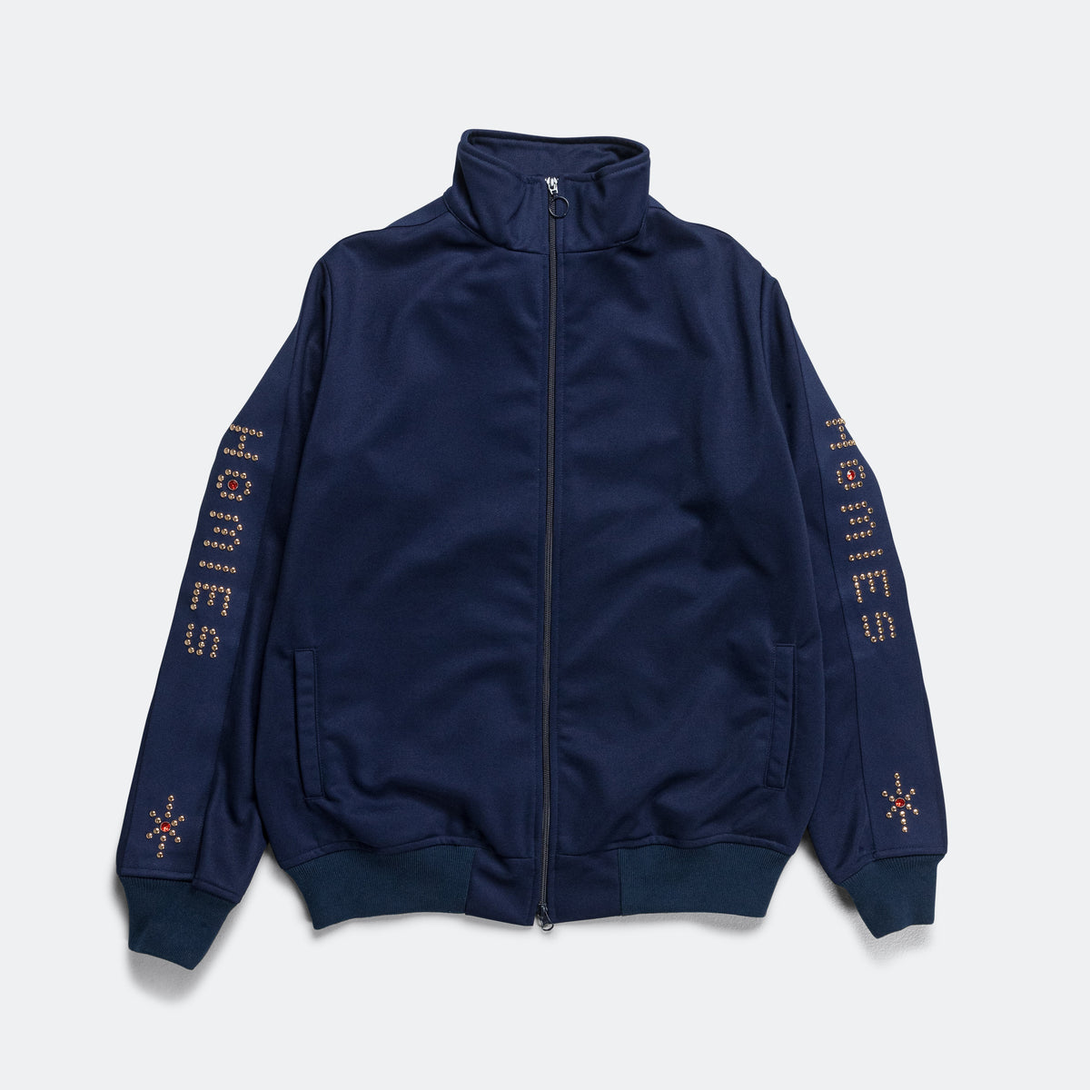 Studded Track Jacket - Navy | UP THERE