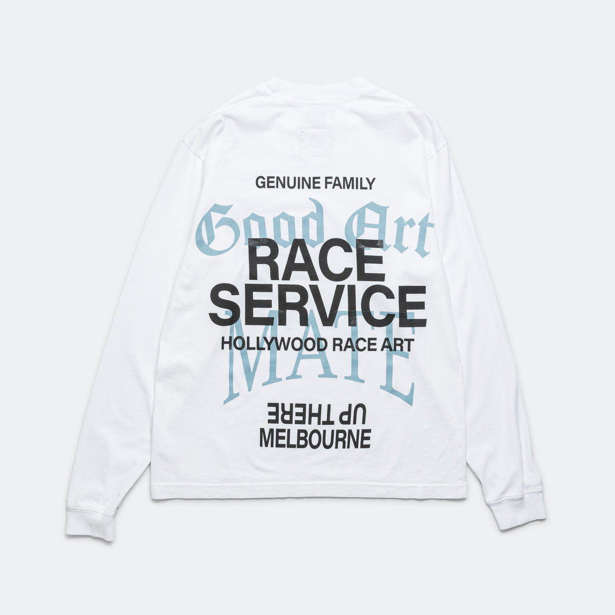 LS T-Shirt x Race Service - Optical White | UP THERE