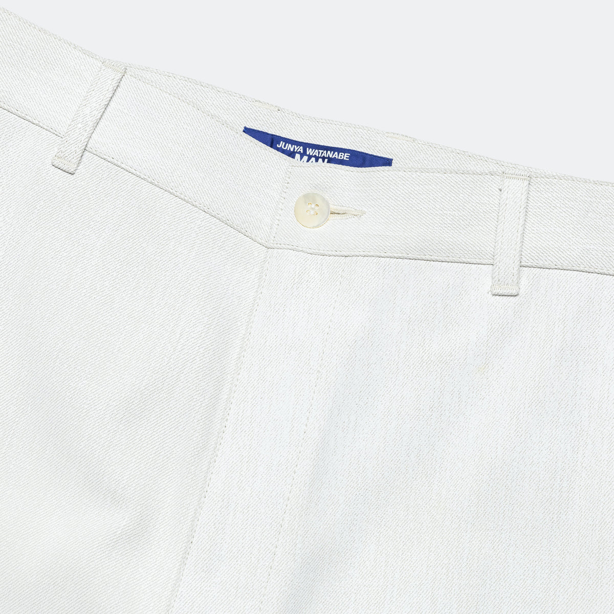 Cotton Denim Foil Pant - Off White | UP THERE