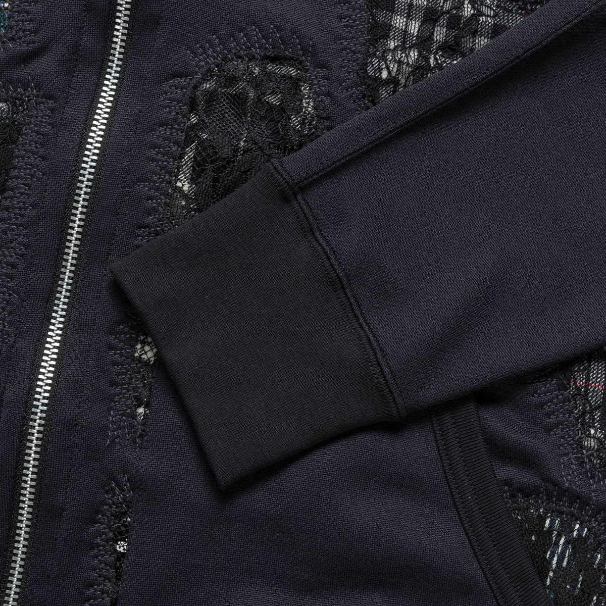 Nylon Cotton French Terry x Multi Fabrics Patchwork Jacket - Grey/Mix ...