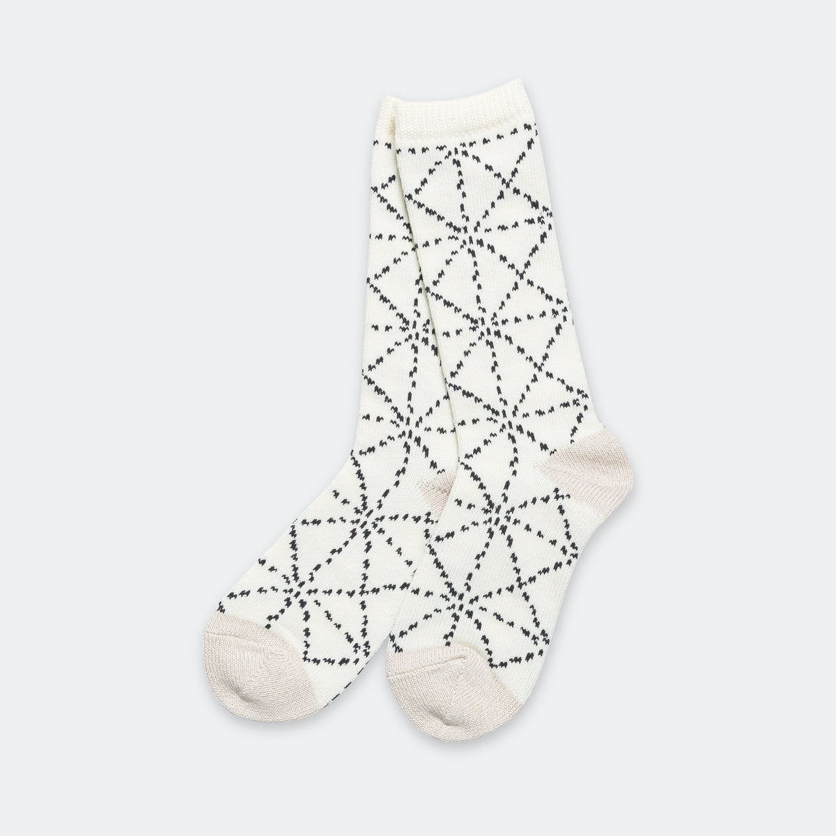 Kapital 84 Yarns SASHIKO Socks - Ecru | UP THERE