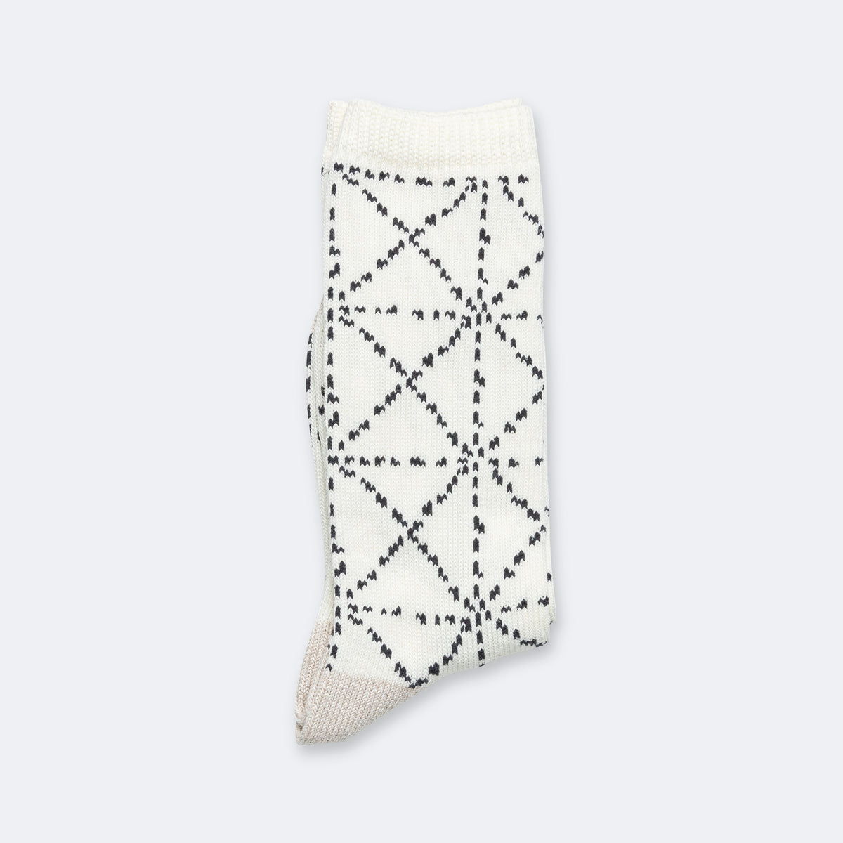 Kapital 84 Yarns SASHIKO Socks - Ecru | UP THERE