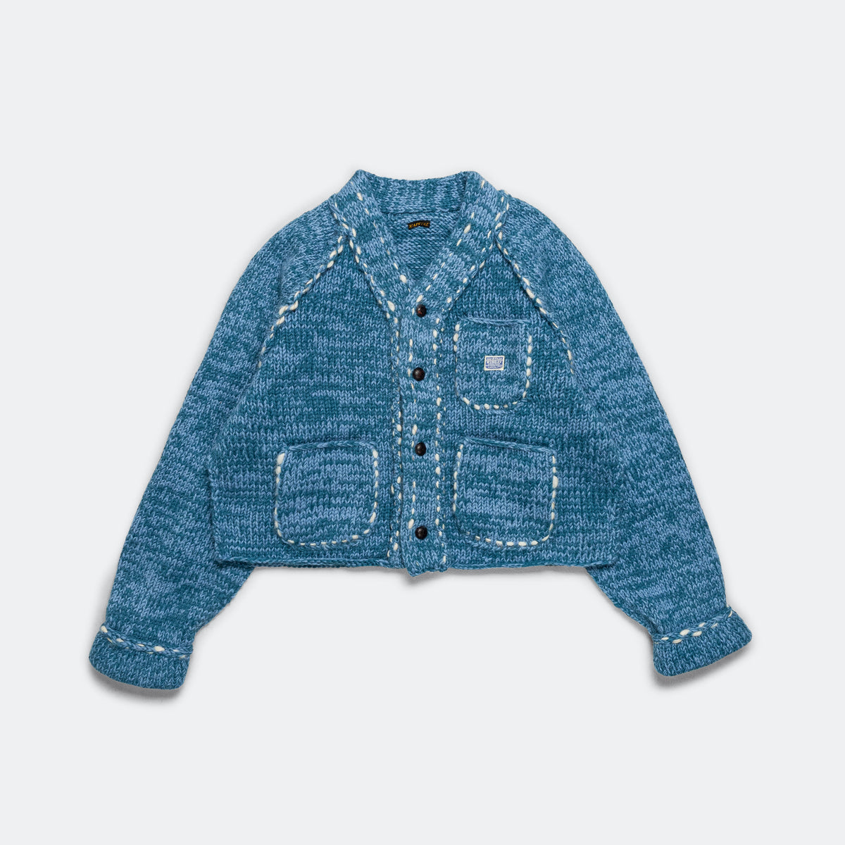 Kapital Hand Knit Cowichan RAILROAD JKT - Navy | UP THERE