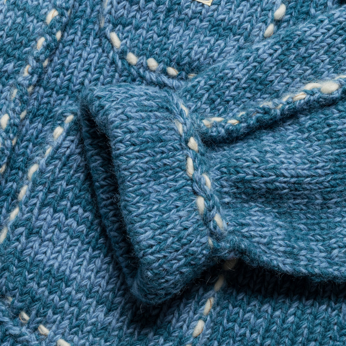 Kapital Hand Knit Cowichan RAILROAD JKT - Navy | UP THERE