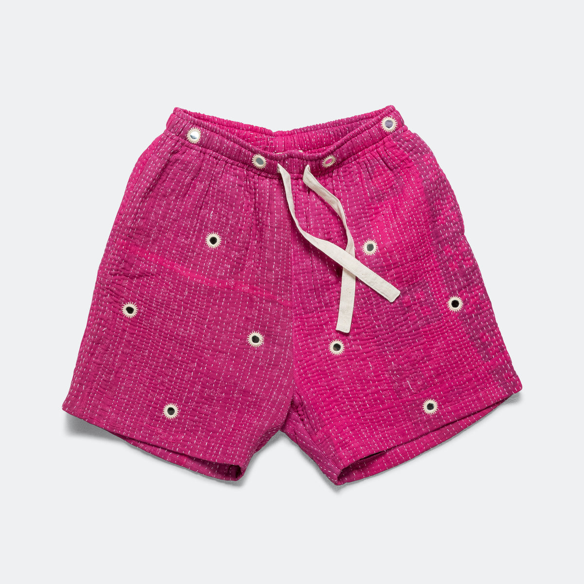 Kartik Kantha Overdye Shorts Pink Mirrors Up There