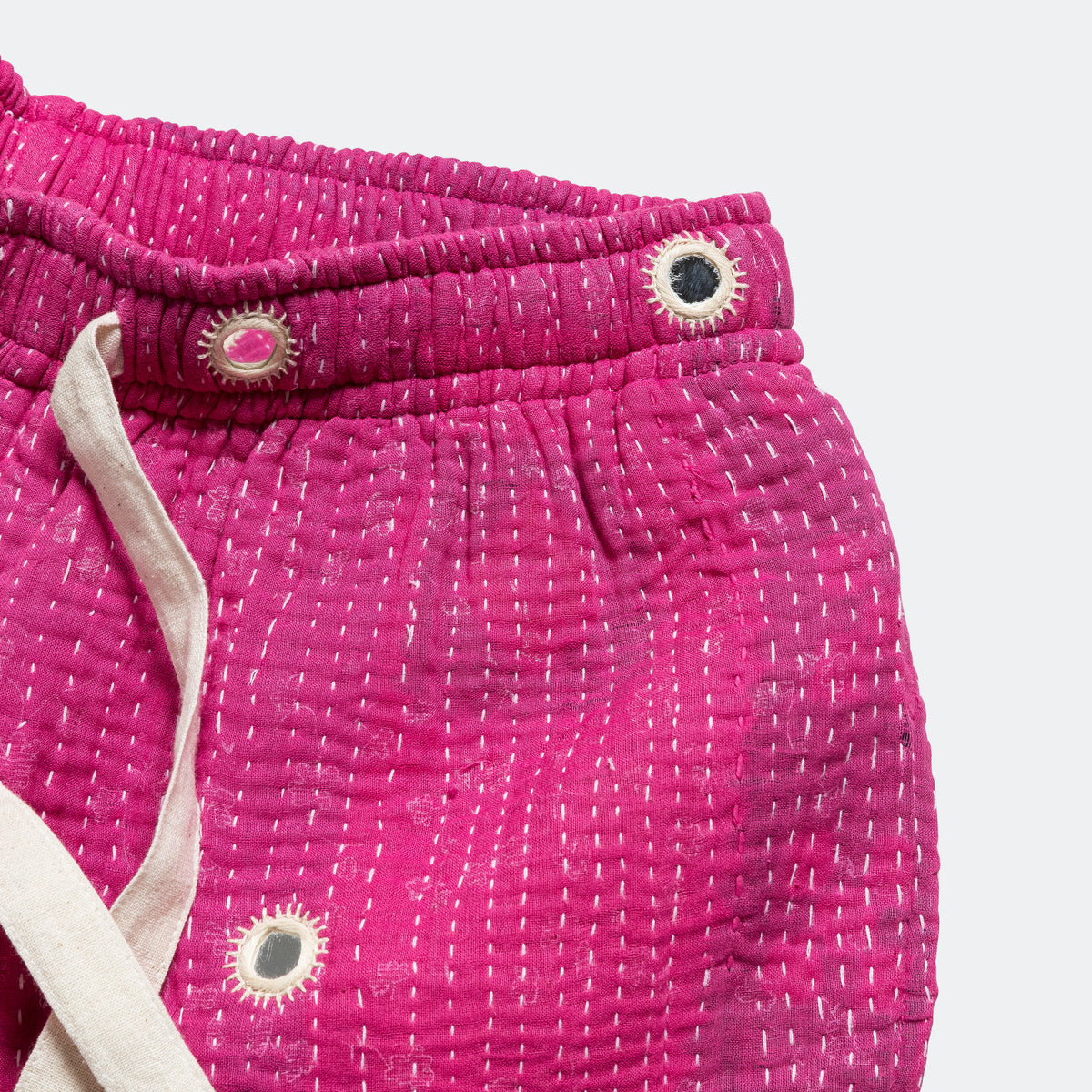 Kartik Kantha Overdye Shorts Pink Mirrors Up There