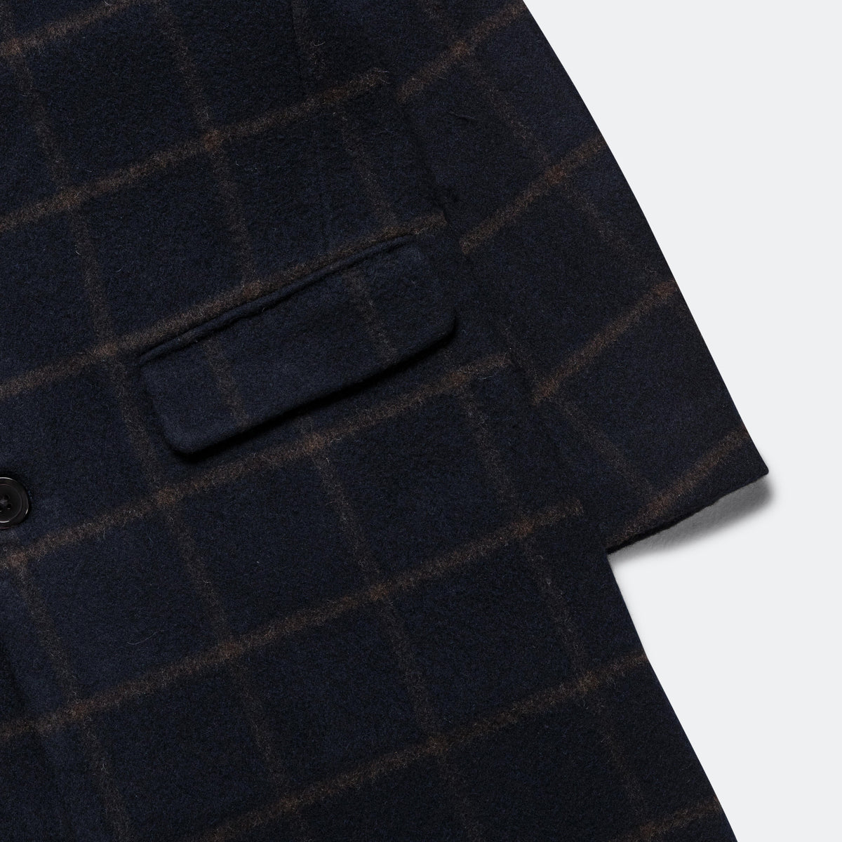 NY Coat - Black/Brown Windowpane Plaid | UP THERE