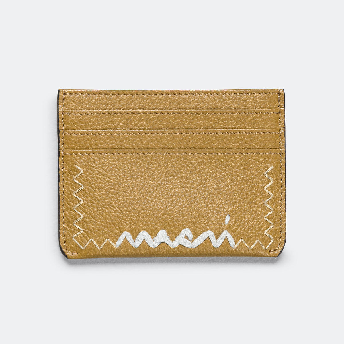 Marni Card Case - Khaki Leather | UP THERE