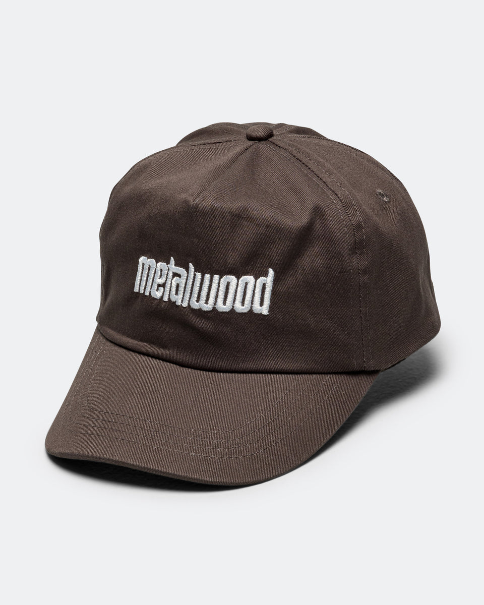 Metal Logo 5-Panel Hat - Brown | UP THERE