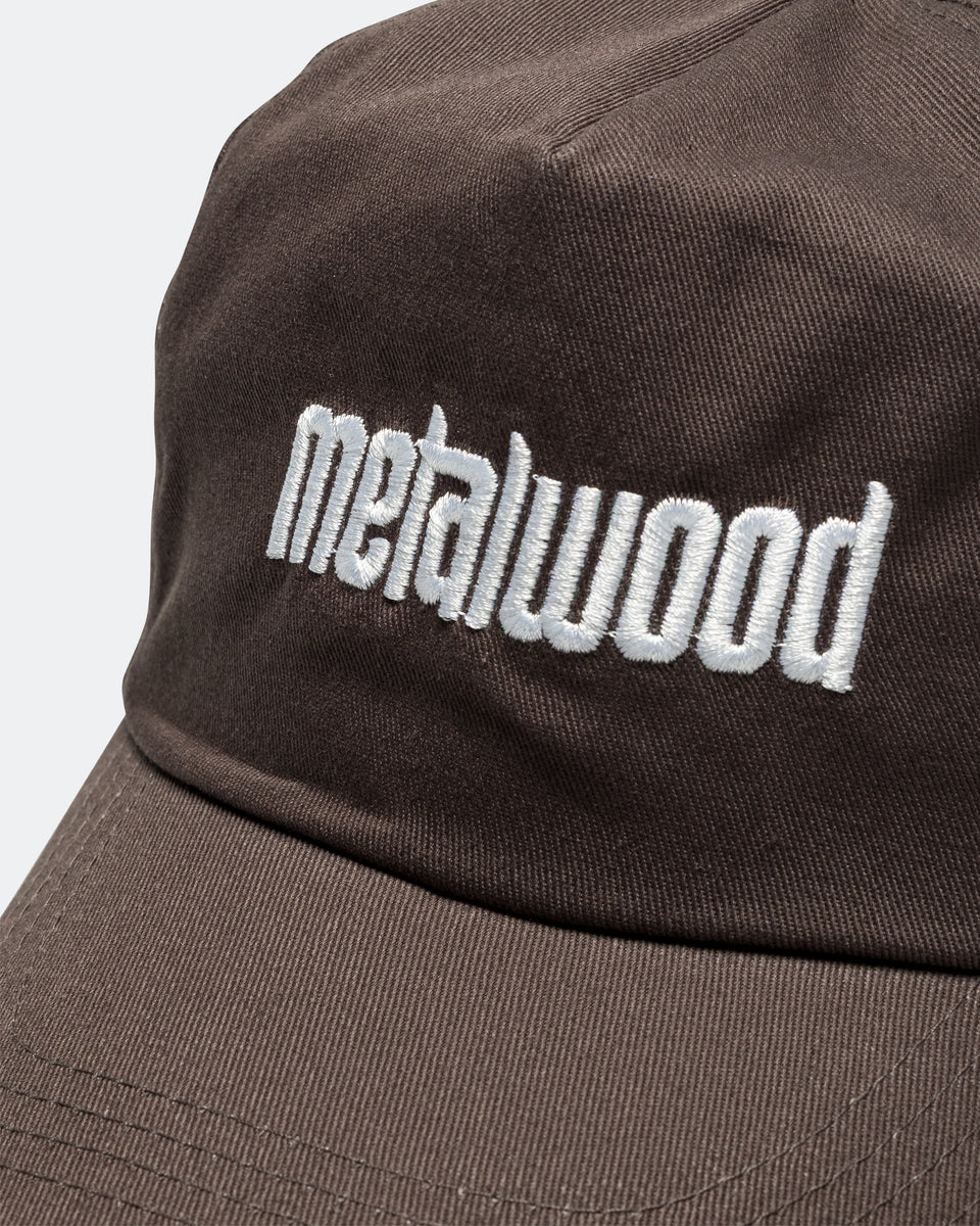 Metal Logo 5-Panel Hat - Brown | UP THERE
