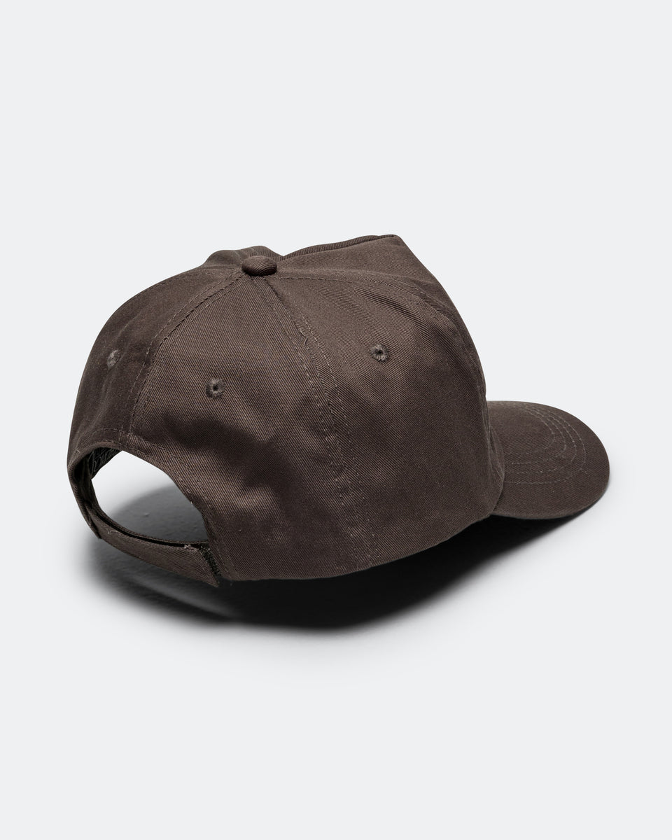 Metal Logo 5-Panel Hat - Brown | UP THERE
