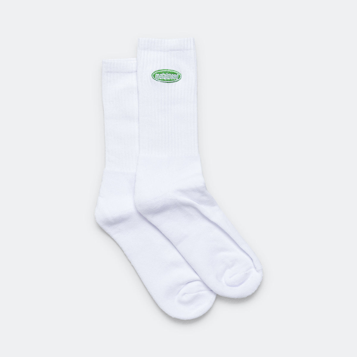 Oval Logo Crew Sock - White | UP THERE