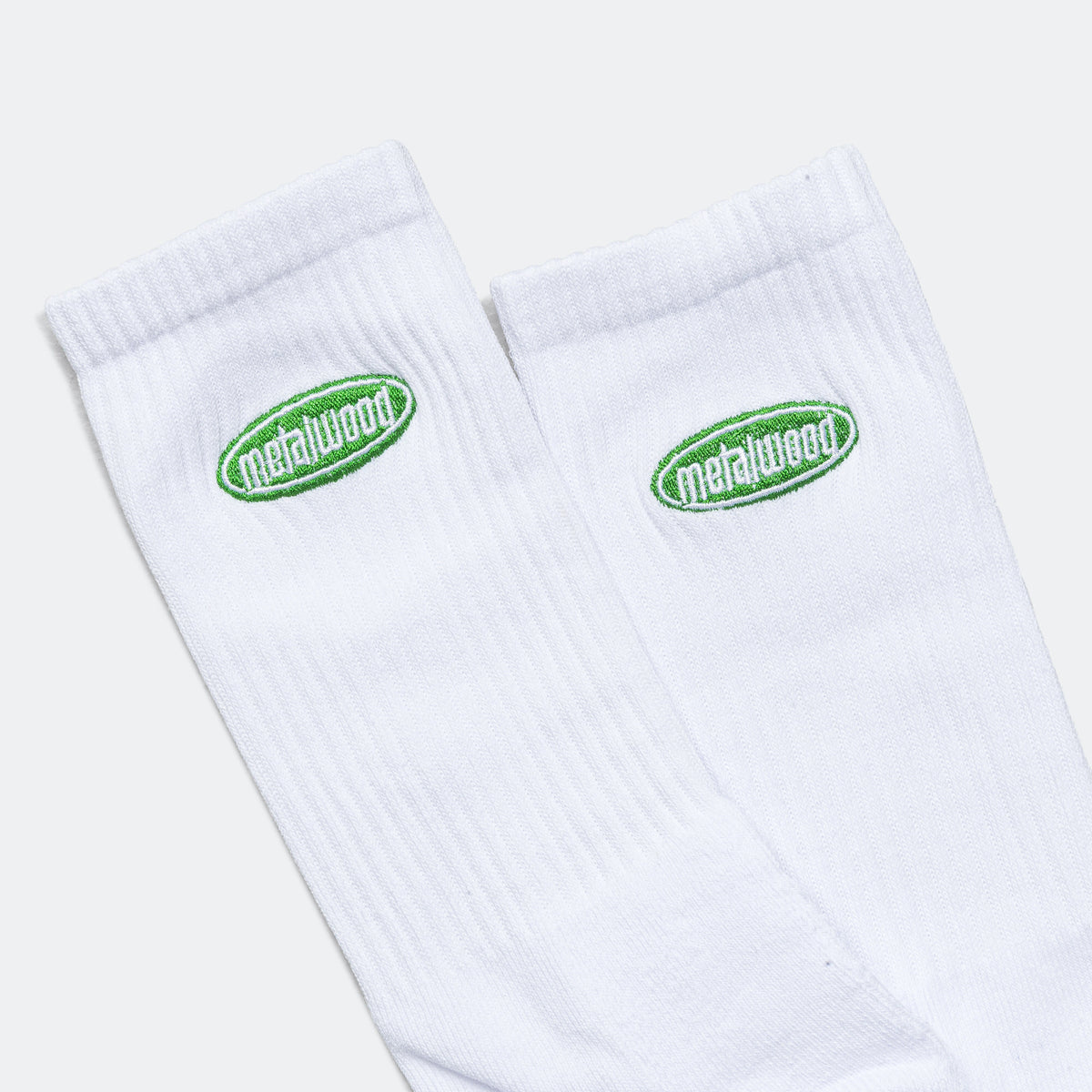 Oval Logo Crew Sock - White | UP THERE
