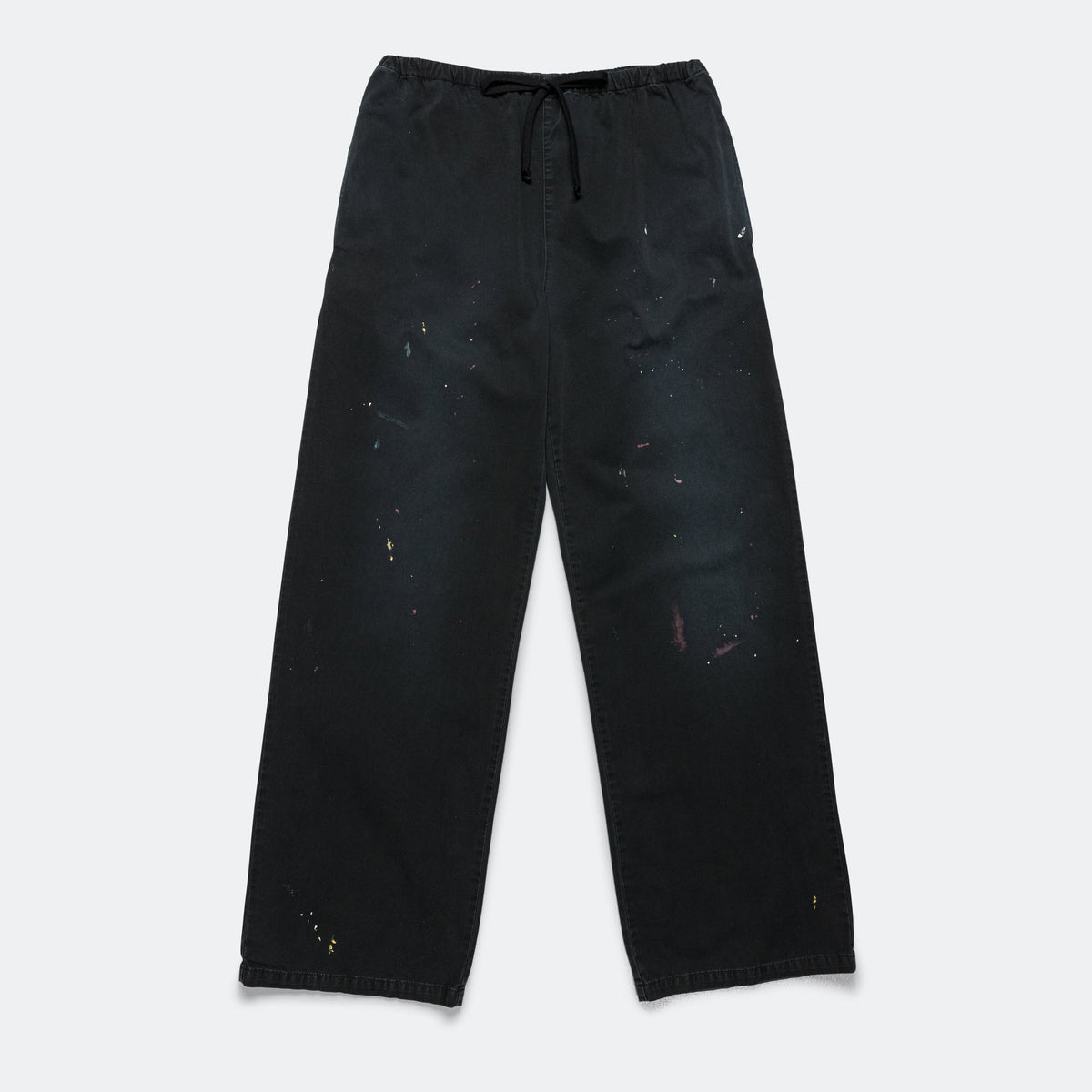 Cotton Jersey Paint Splatter Pants - Black | UP THERE