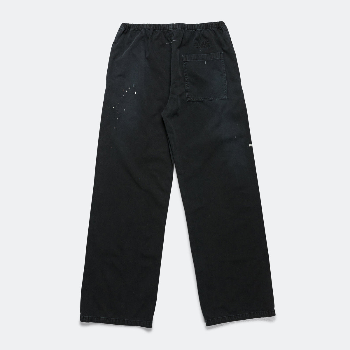 Cotton Jersey Paint Splatter Pants - Black | UP THERE