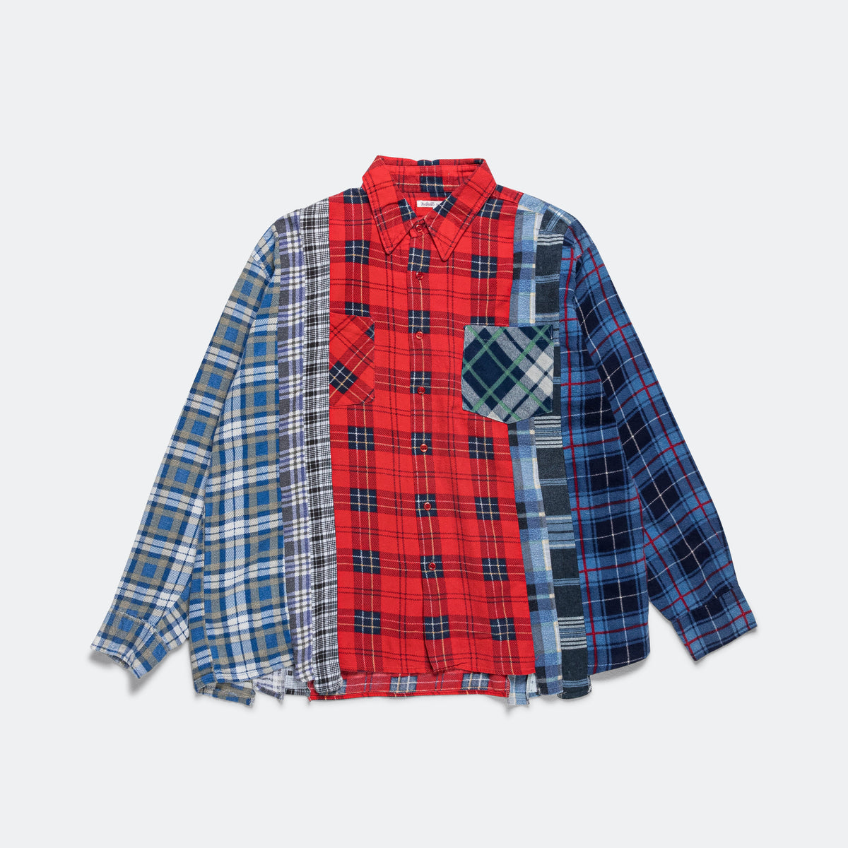 Needles FW24 Rebuild Flannel 7 Cuts Shirt - Large #1 | UP THERE