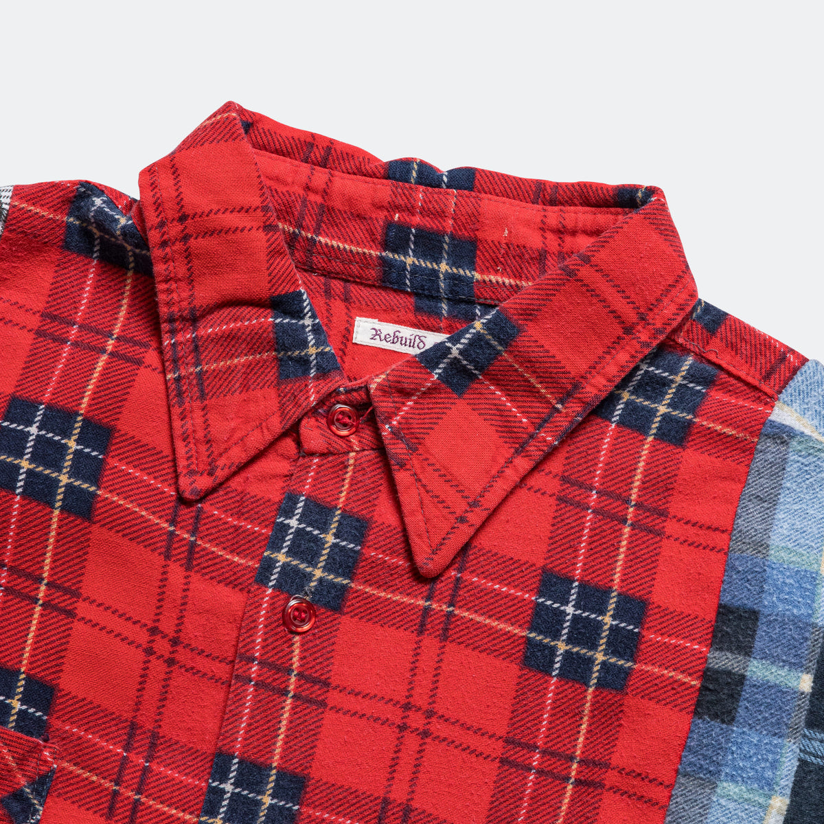 Needles FW24 Rebuild Flannel 7 Cuts Shirt - Large #1 | UP THERE