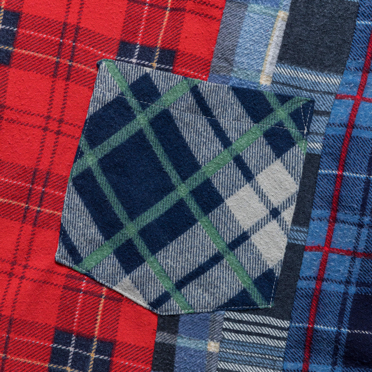 Needles FW24 Rebuild Flannel 7 Cuts Shirt - Large #1 | UP THERE