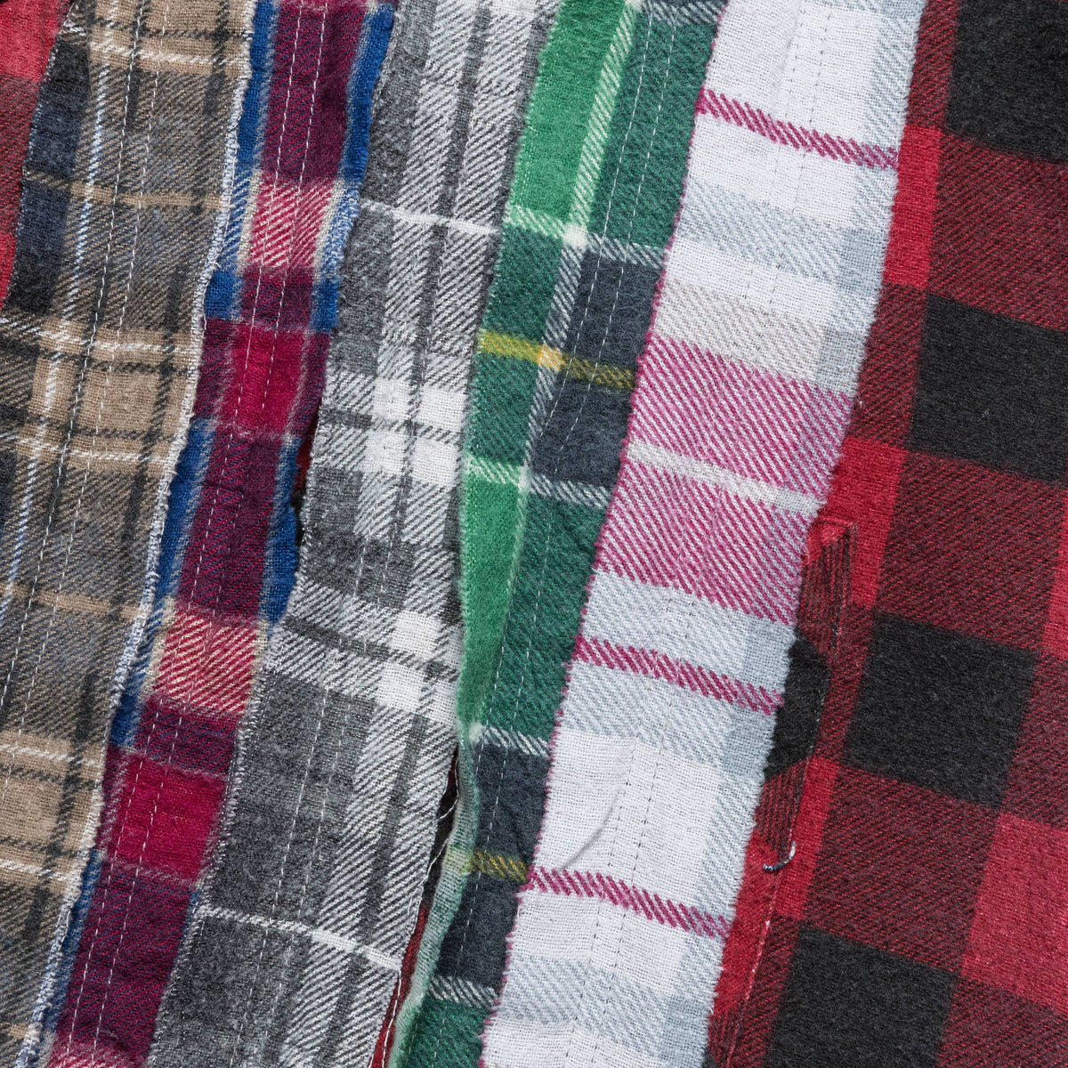 Needles FW24 Rebuild Flannel Ribbon Shirt - Small #2 | UP THERE