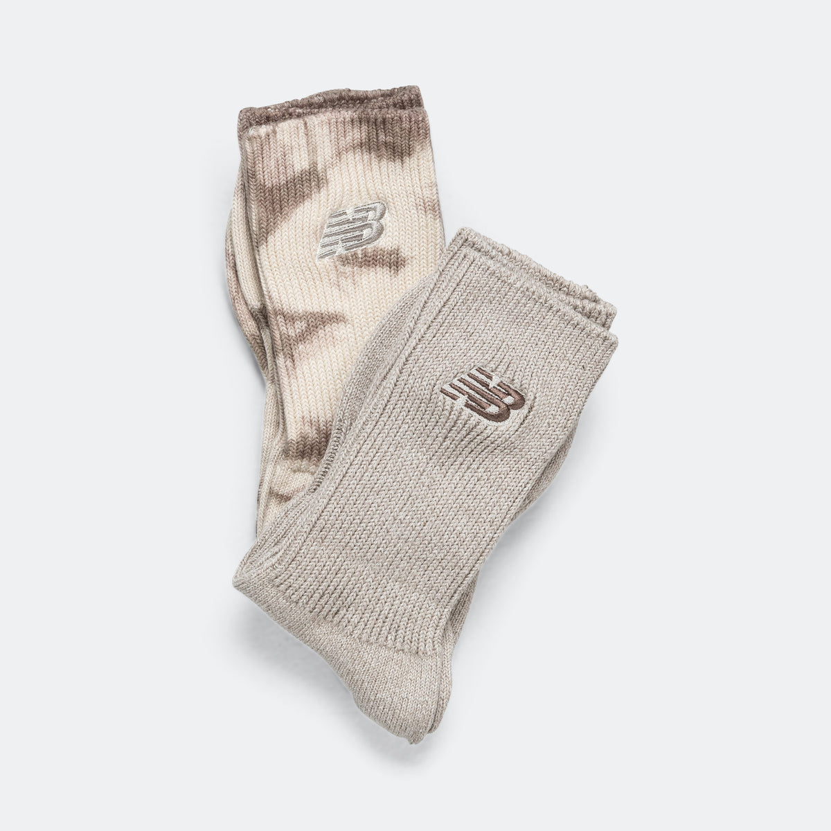 Ribbed Cuff Mid Calf Socks 2 Pack - Grey | UP THERE