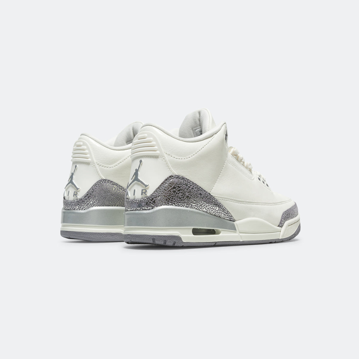 Womens Air Jordan 3 - Sail/Cement Grey-Metallic Silver | UP THERE