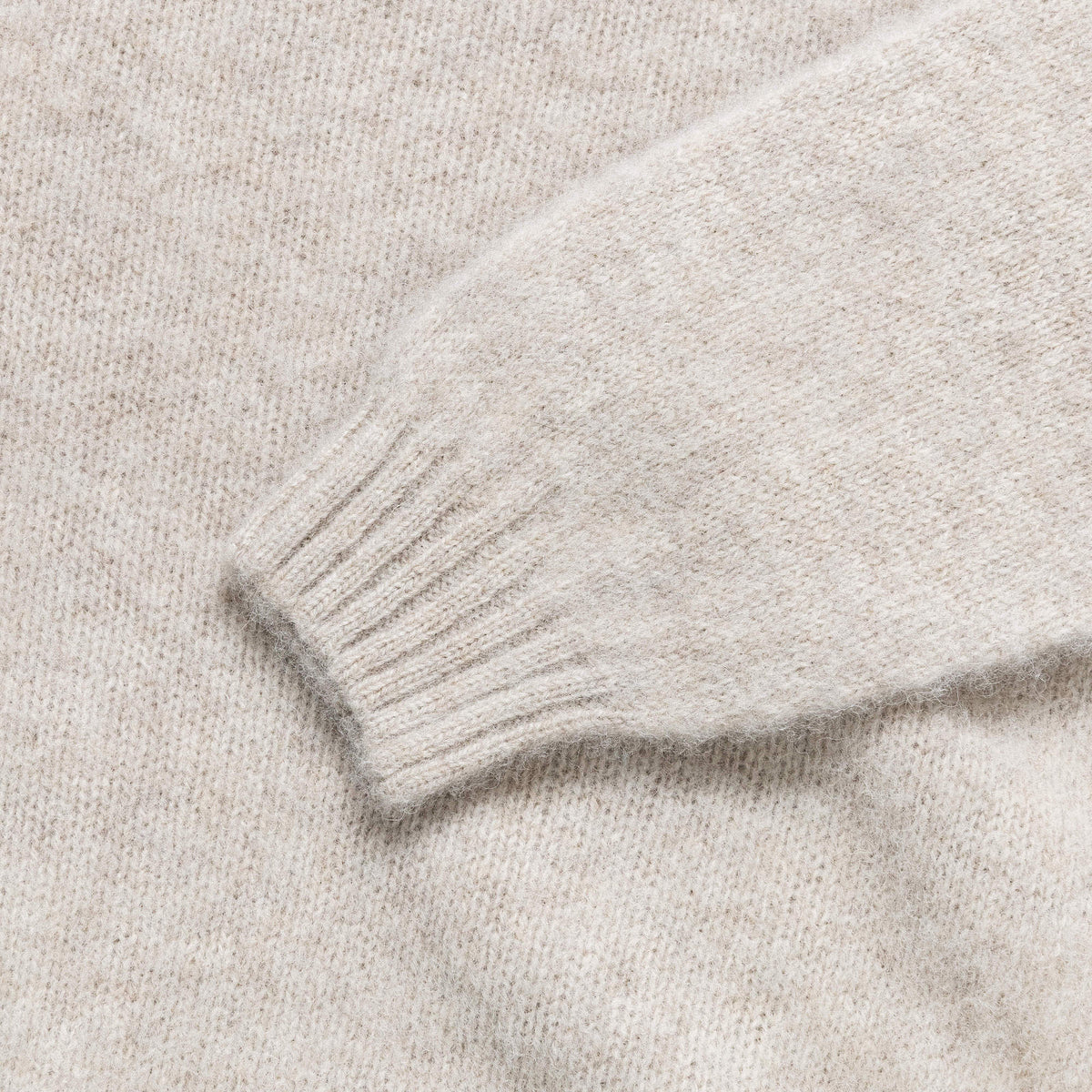 Norse Birnir Brushed Lambswool Sweater - Oatmeal | UP THERE
