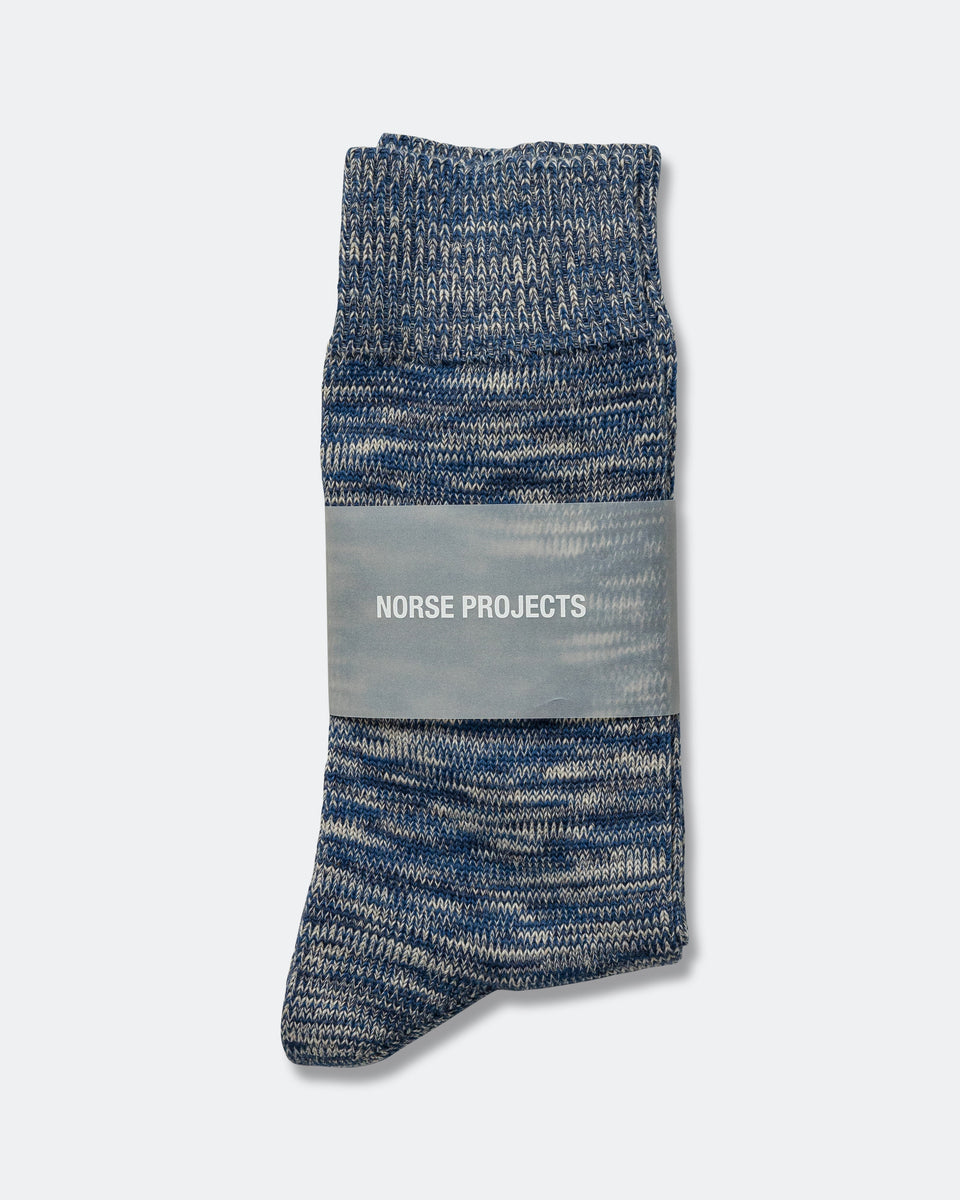 Norse Projects - Bjarki Heavy Cotton Twist Sock - Estate Blue | UP THERE