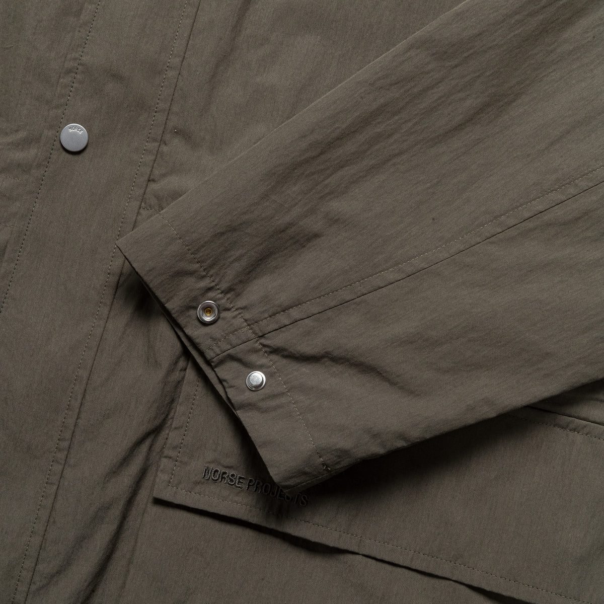 Herluf Tech Poplin Jacket - Ivy Green | UP THERE