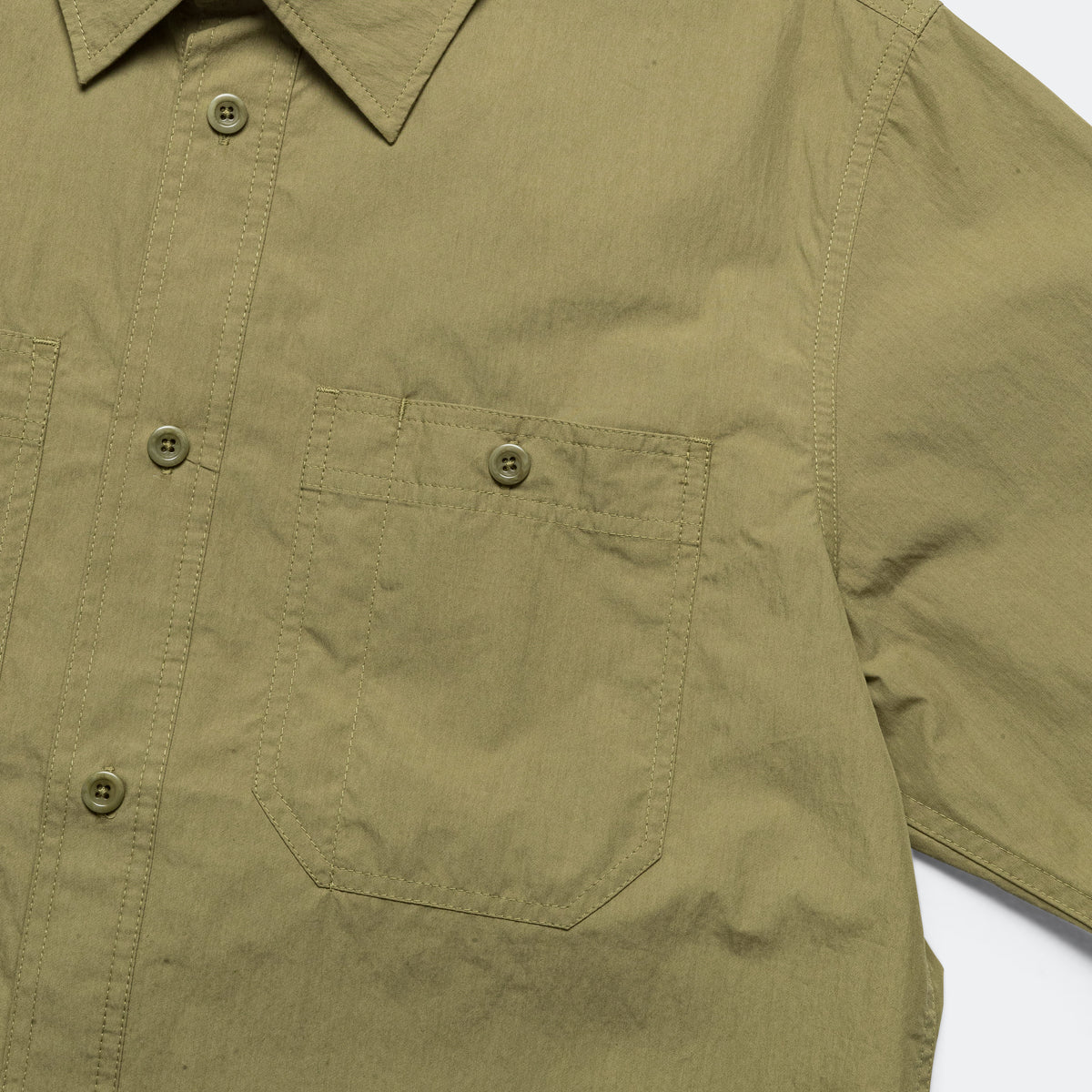 Silas Tech Poplin Shirt 2.0 - Moss Green | UP THERE