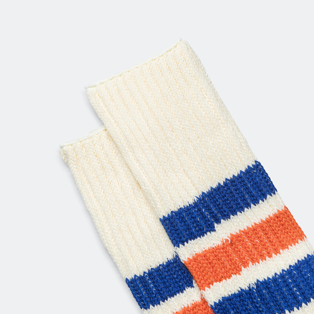 Old School Crew Sock - Blue/Orange | UP THERE