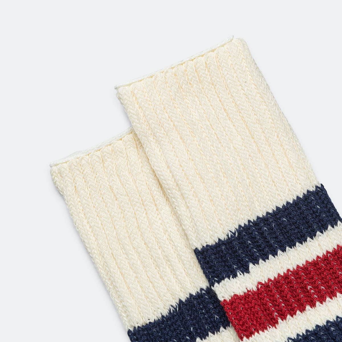 Old School Crew Sock - Navy/Red | UP THERE
