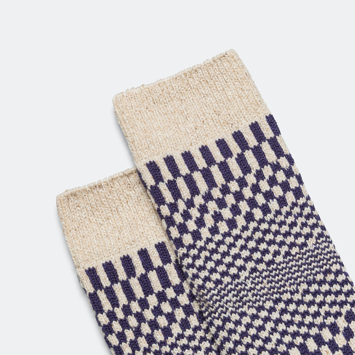 Check Crew Sock - Blueberry | UP THERE
