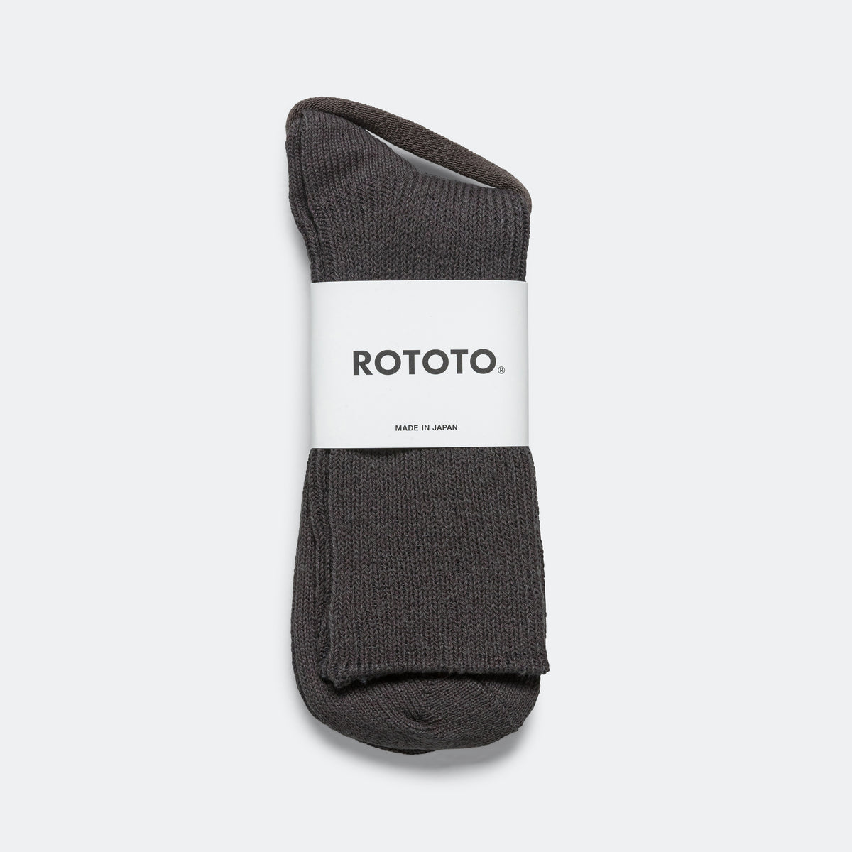 Ribbed Crew Sock - Dark Grey | UP THERE