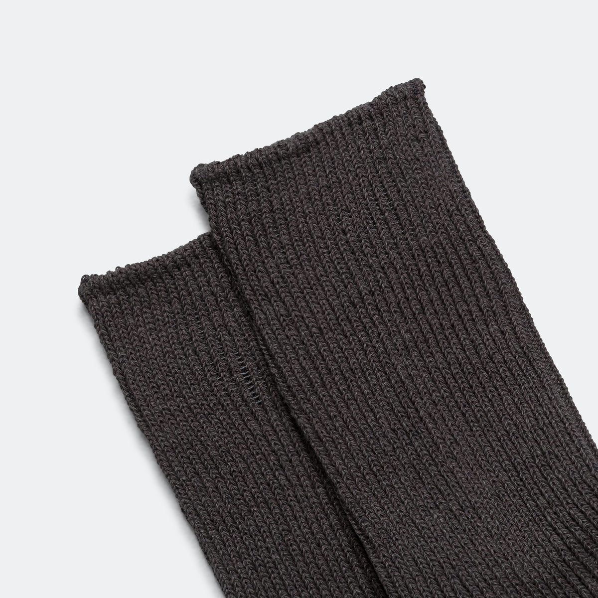 Ribbed Crew Sock - Dark Grey | UP THERE