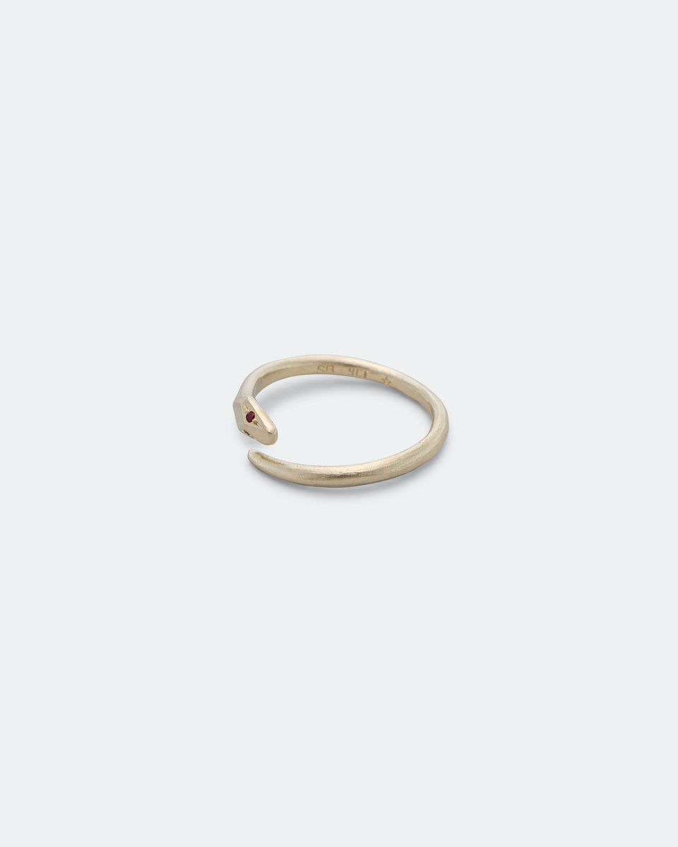 Seb Brown - Serpent Ring 2.0 - 9CT Gold/Ruby | UP THERE