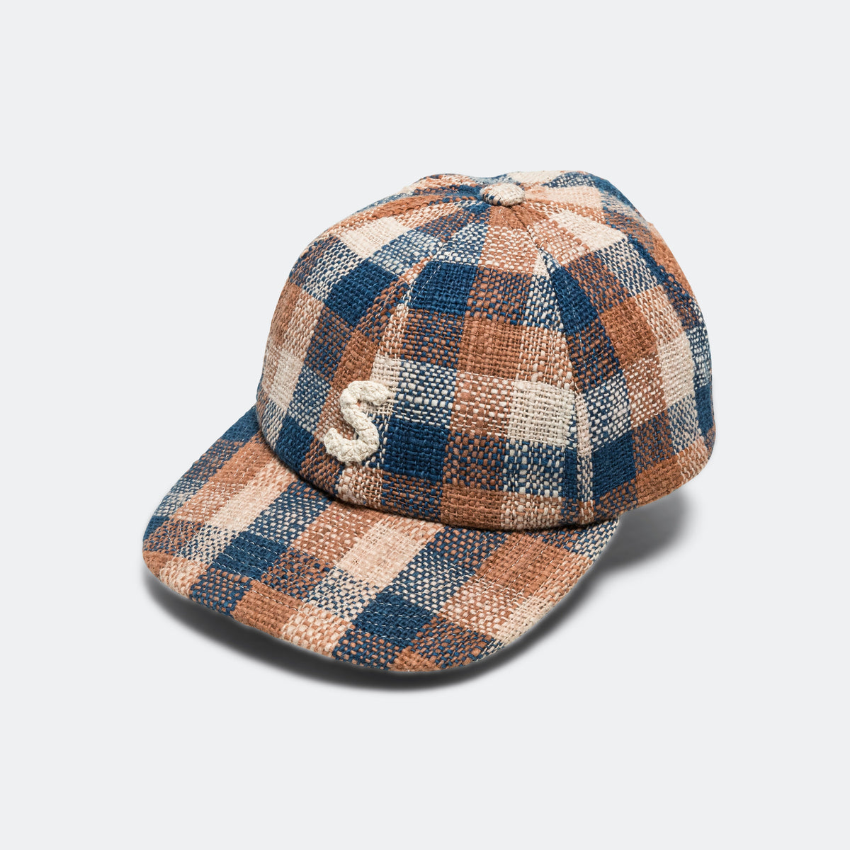 Baseball Cap - Hand Woven Barn Check | UP THERE
