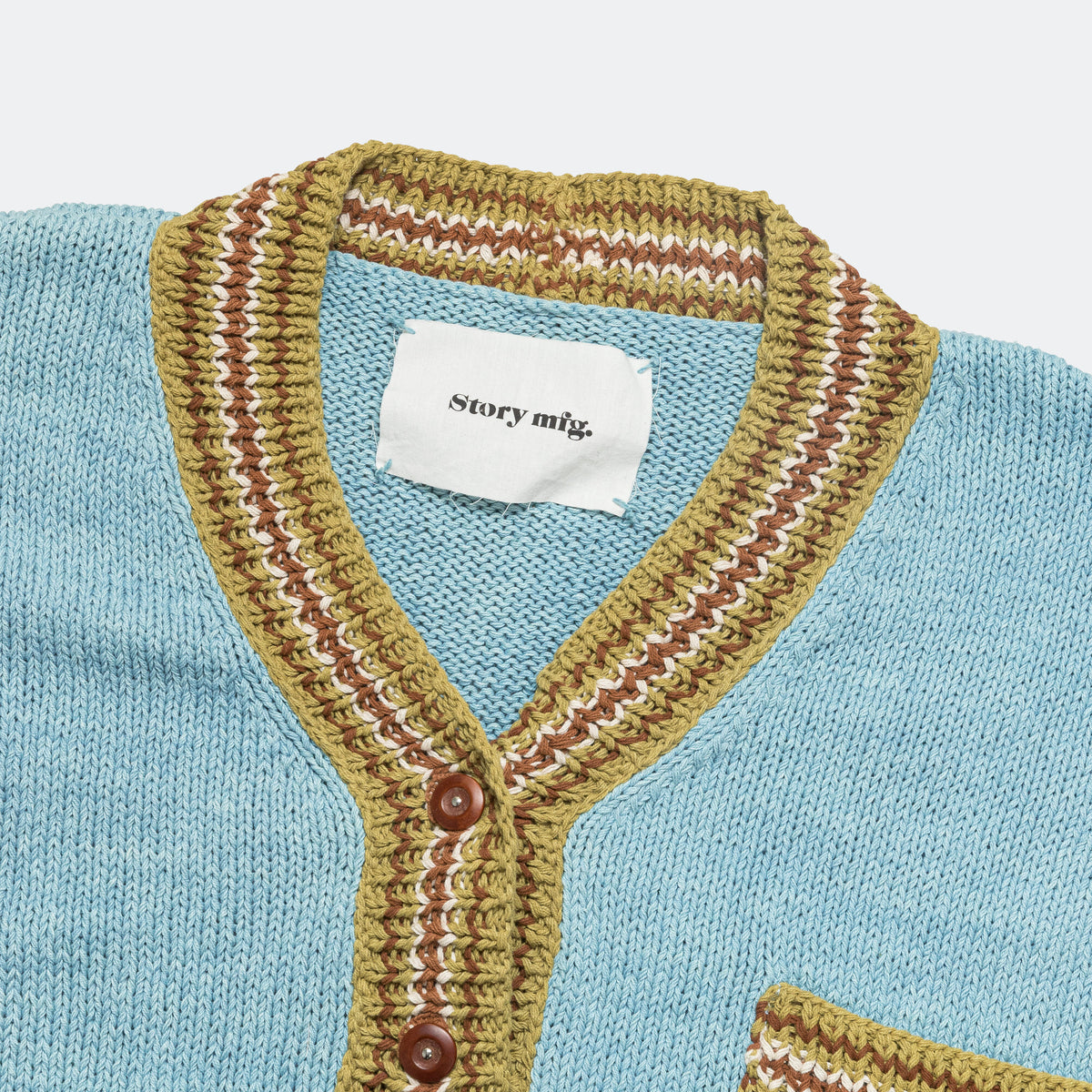 Bulb Cardigan - Hand Knit Indigo Leaf | UP THERE